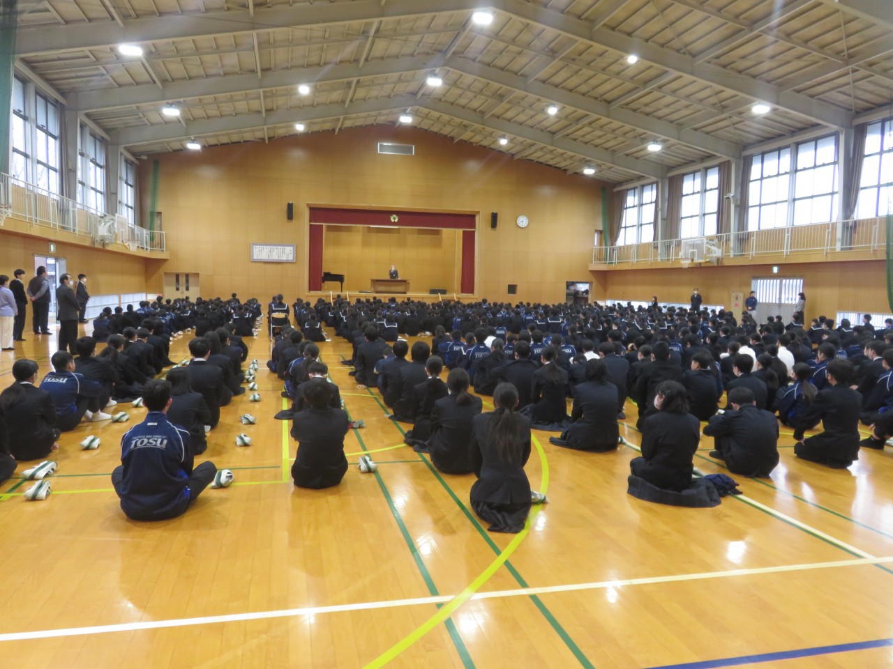 全校集会 (2/21) | 鳥栖市立鳥栖中学校